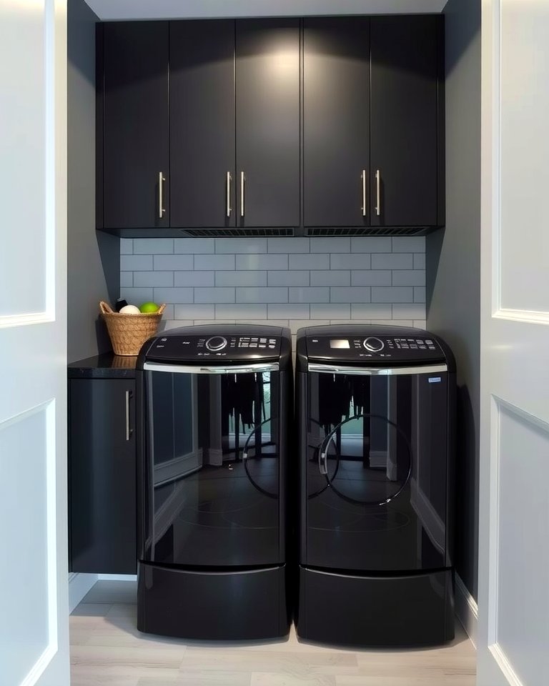 30 Stylish Black Laundry Room Ideas for a Modern Utility Space