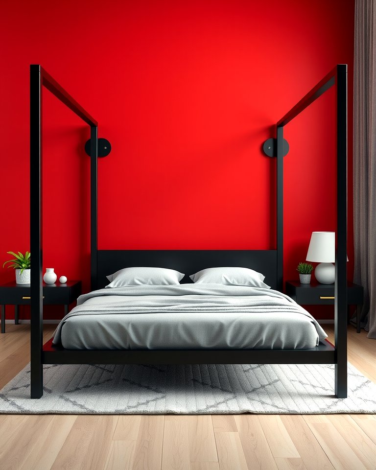 25 Red and Black Bedroom Ideas for a Dramatic Look