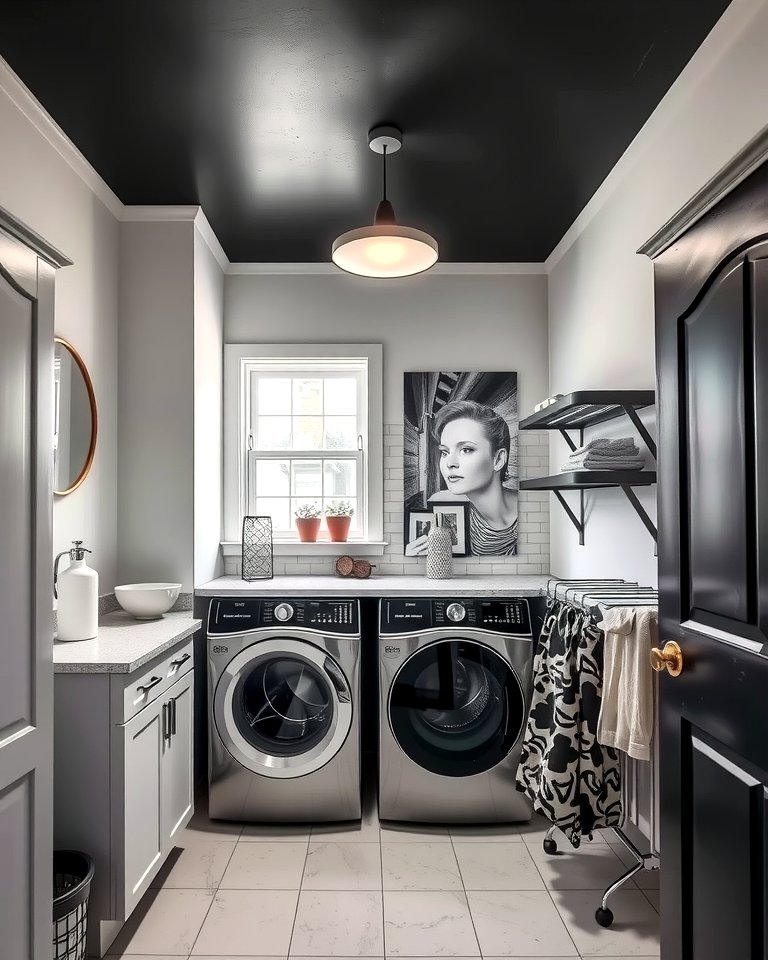 30 Stylish Black Laundry Room Ideas for a Modern Utility Space