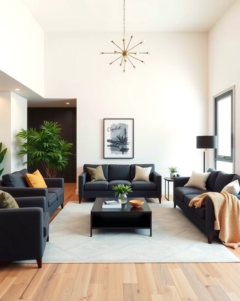 30 Bold Black Living Room Designs for Dramatic Modern Spaces
