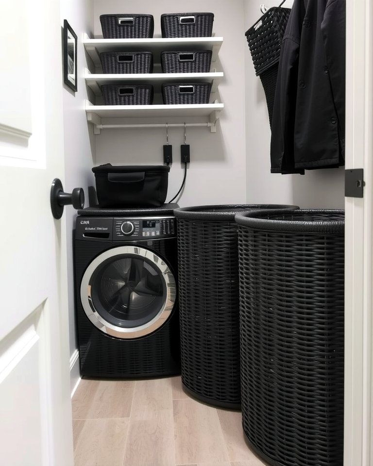 30 Stylish Black Laundry Room Ideas for a Modern Utility Space