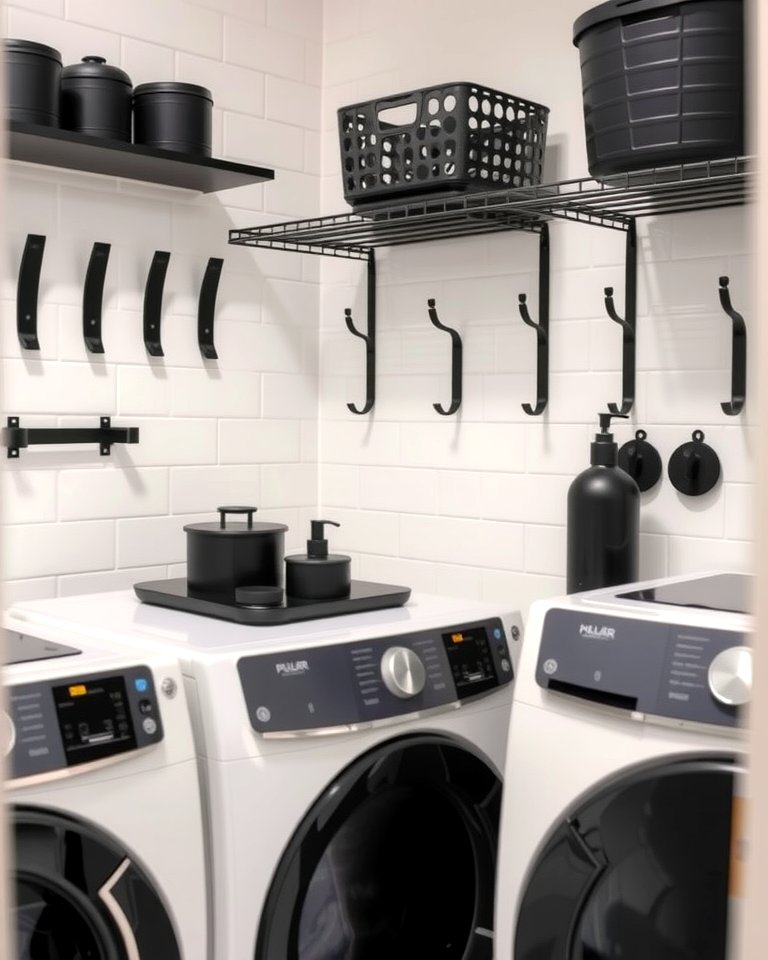 30 Stylish Black Laundry Room Ideas for a Modern Utility Space