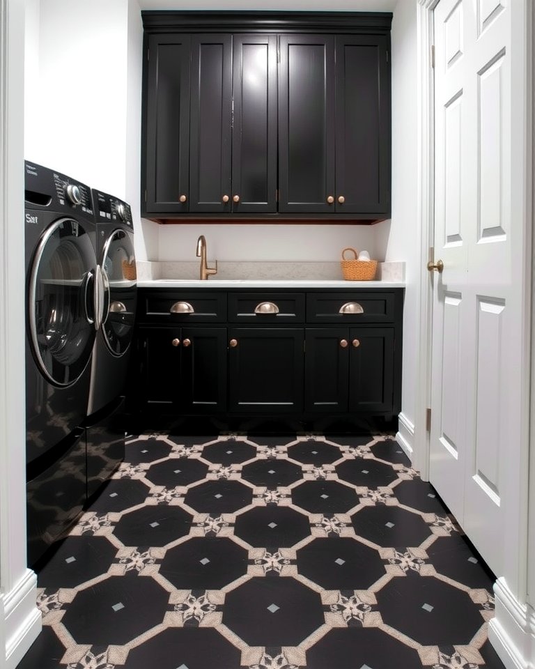 30 Stylish Black Laundry Room Ideas for a Modern Utility Space