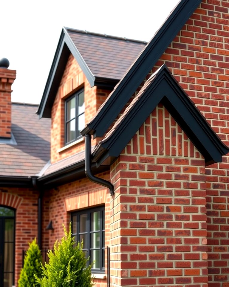 25 Red Brick House with Black Trim Design Ideas