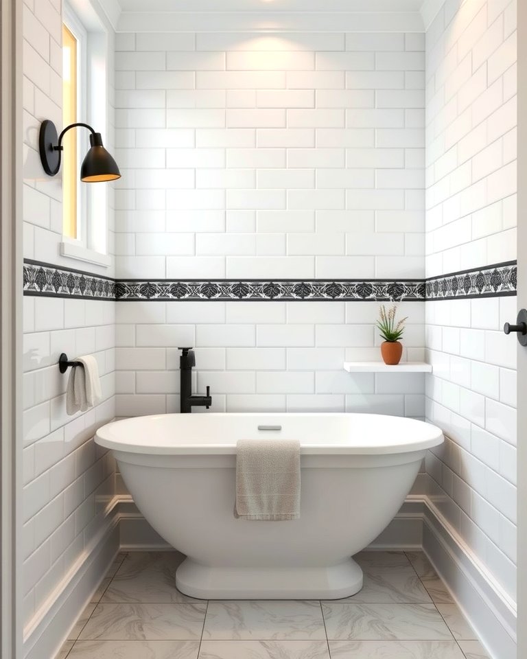 30 Striking Black & White Bathroom Tile Designs for Timeless Style