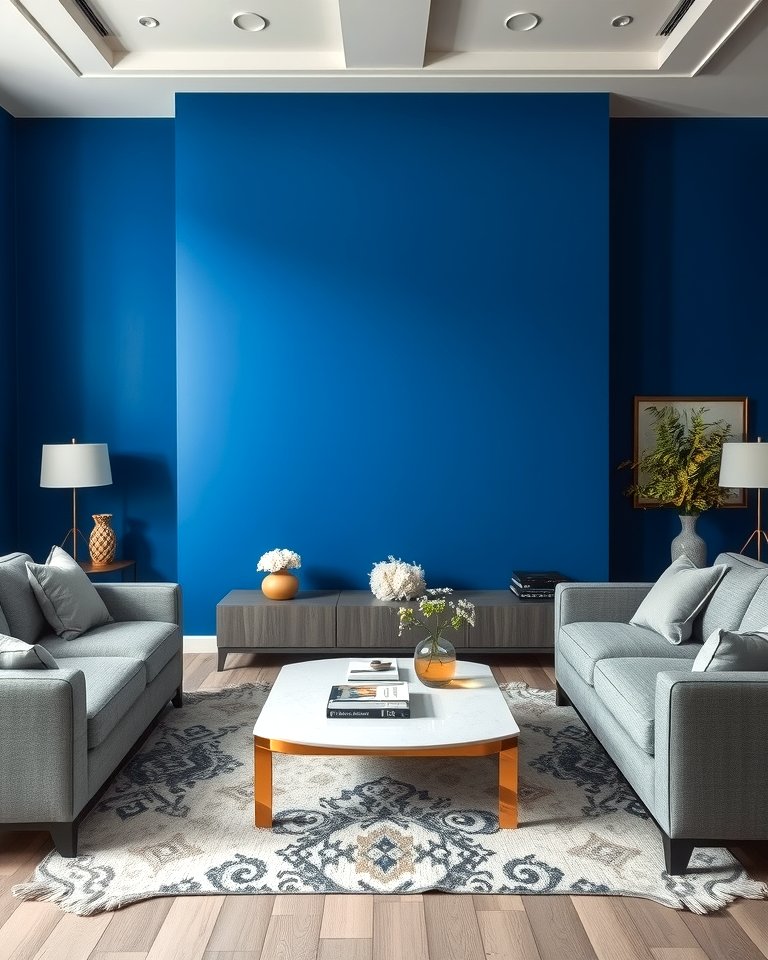 30 Soothing Blue & Grey Living Room Designs for Relaxing Spaces
