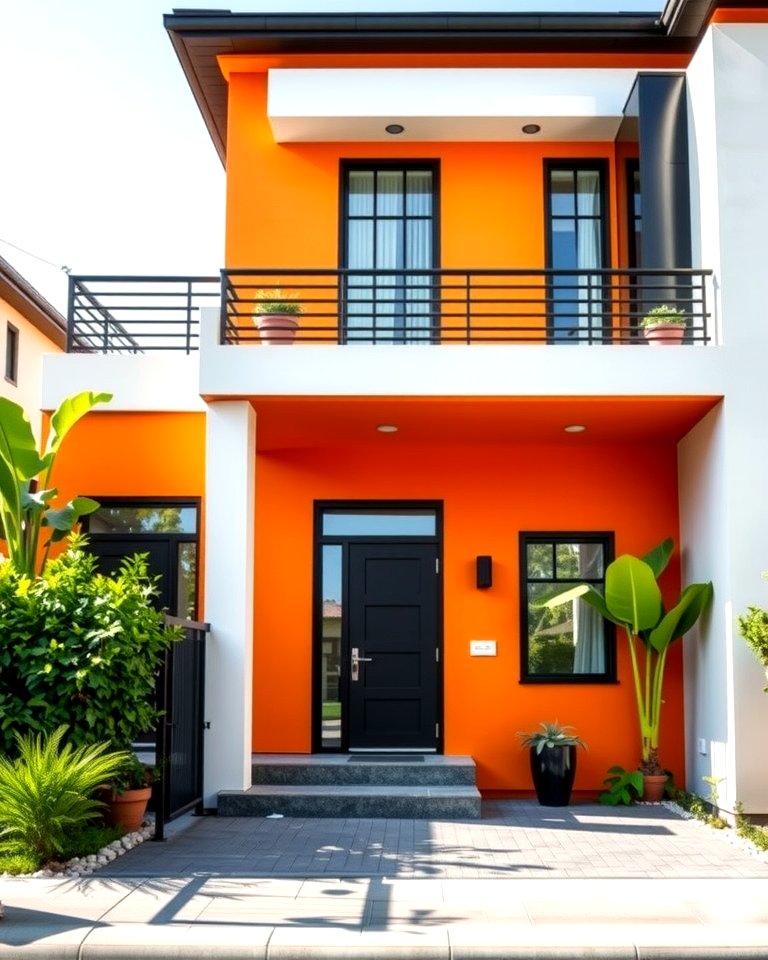 25 Orange House Exterior Ideas for a Bold Look