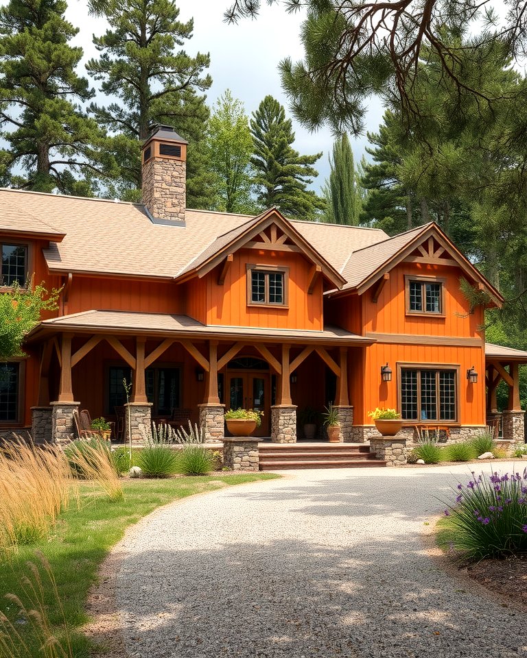 25 Orange House Exterior Ideas for a Bold Look