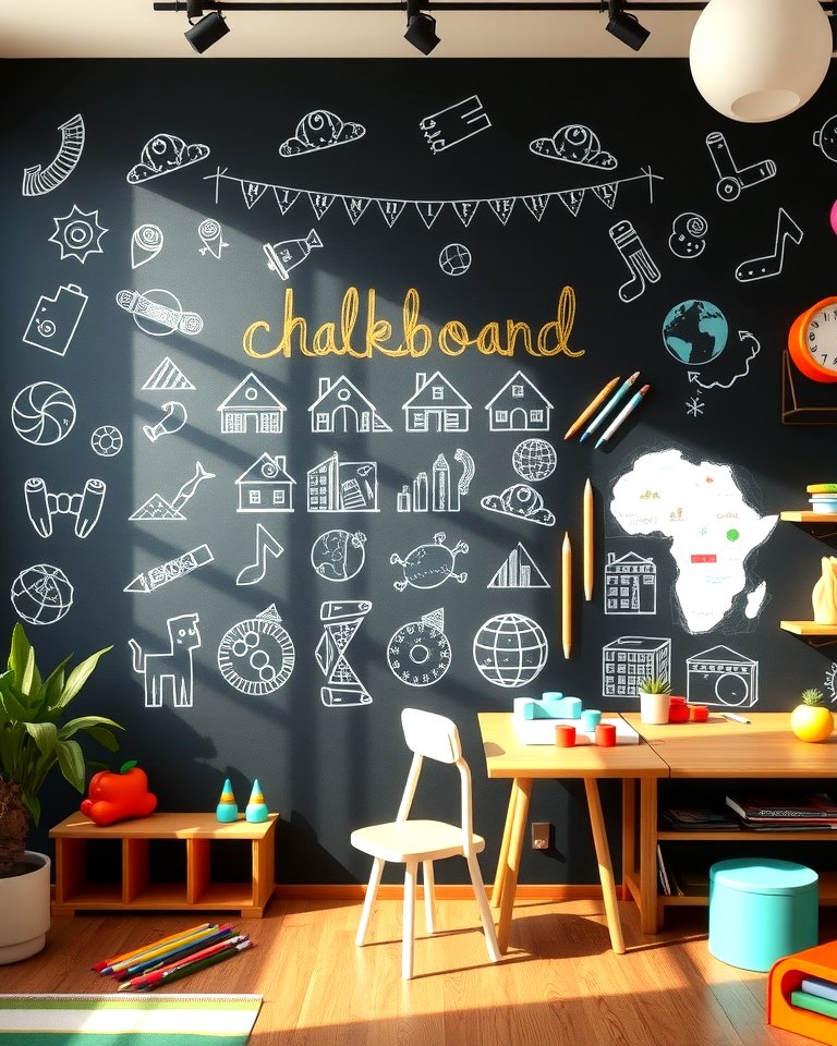 30 Creative Chalkboard Wall Ideas for Functional & Fun Spaces