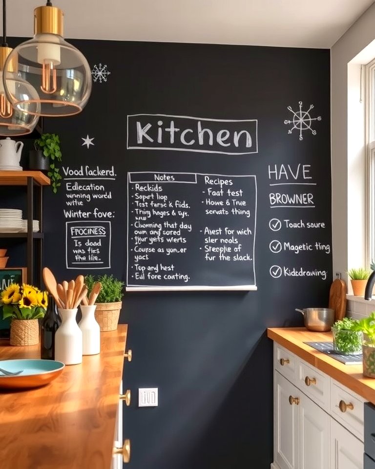 30 Creative Chalkboard Wall Ideas for Functional & Fun Spaces