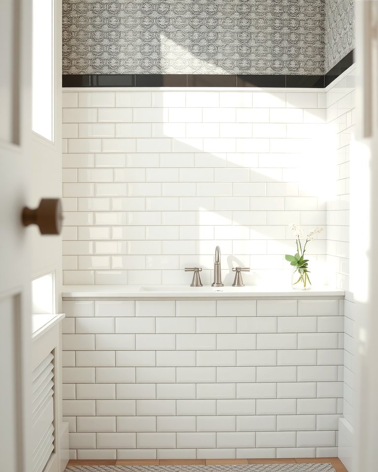 30 Half-Wall Tile Bathroom Ideas for Functional Style