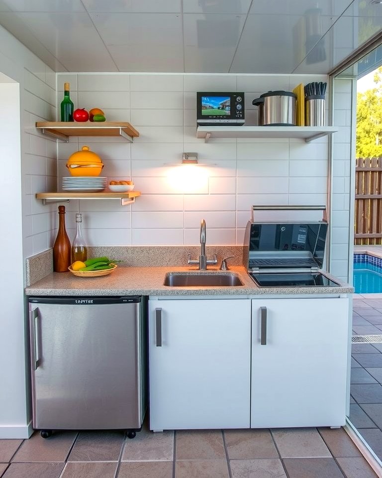 30 Pool House with Outdoor Kitchen Designs for Entertaining
