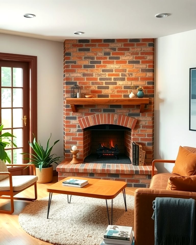 25 Rustic Brick Fireplace Ideas to Warm Up Your Home