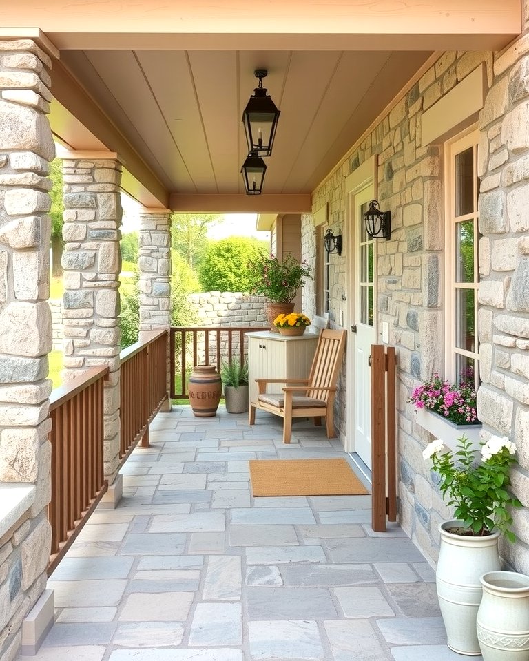 25 Stone Porch Ideas to Enhance Your Home's Curb Appeal