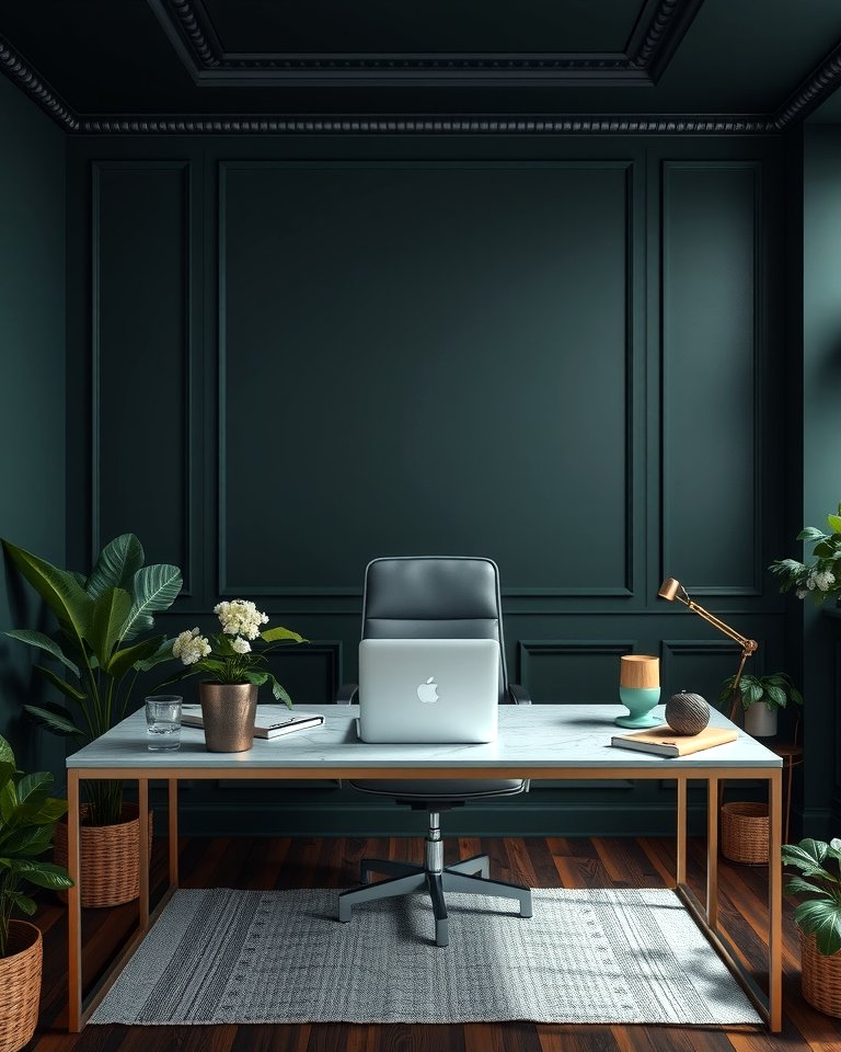 30 Moody Dark Home Office Designs for a Productive Workspace