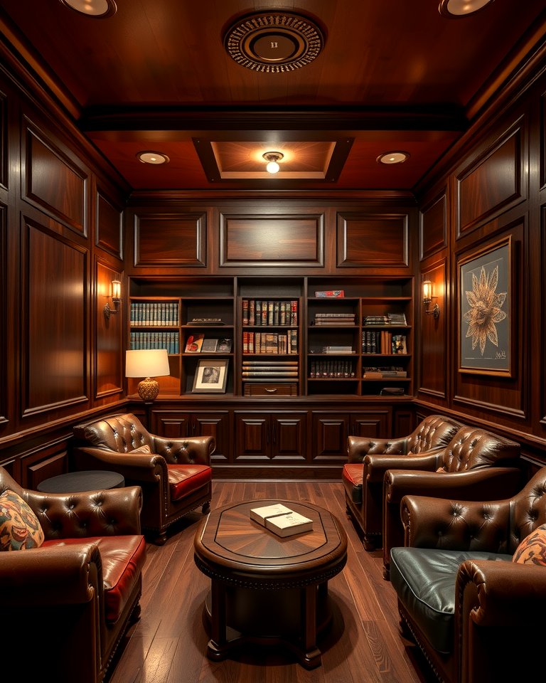 30 Sophisticated Cigar Room Designs for Luxurious Relaxation