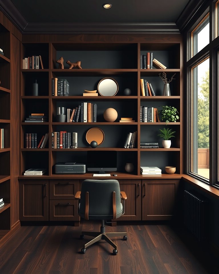 30 Moody Dark Home Office Designs for a Productive Workspace