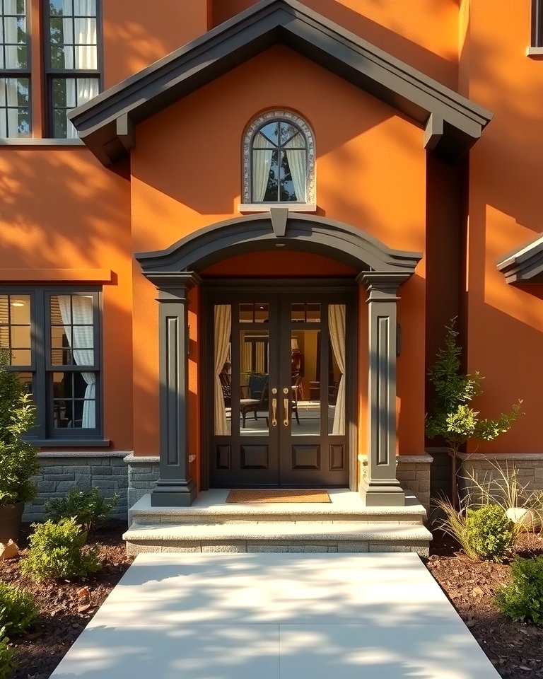 25 Orange House Exterior Ideas for a Bold Look