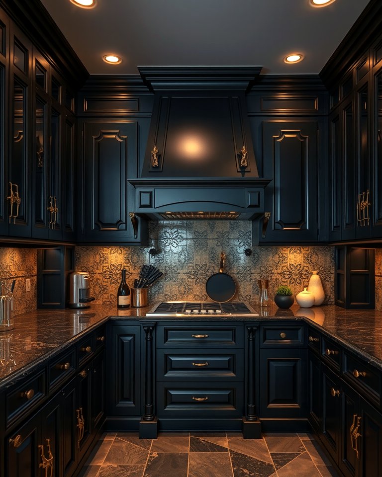 30 Gothic Kitchen Ideas for Dramatic Dark Aesthetic Spaces