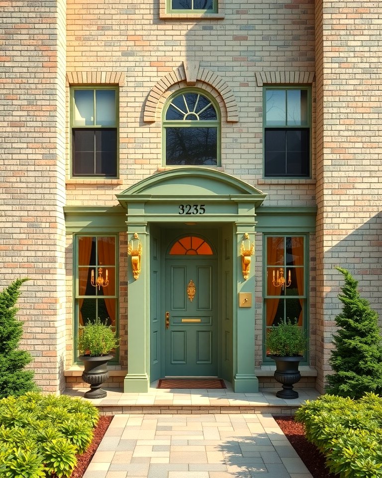 25 Sage Green Painted Brick House Ideas for a Fresh Look