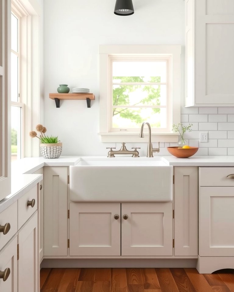 30 Charming White Farmhouse Kitchen Inspirations