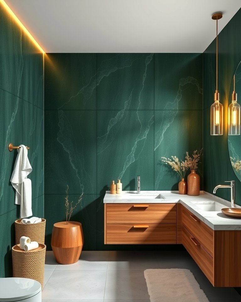 30 Green Tile Bathroom Inspiration Ideas for Bold Spaces