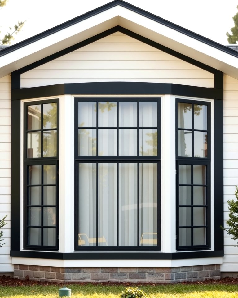 Stunning White Window With Black Trim Images