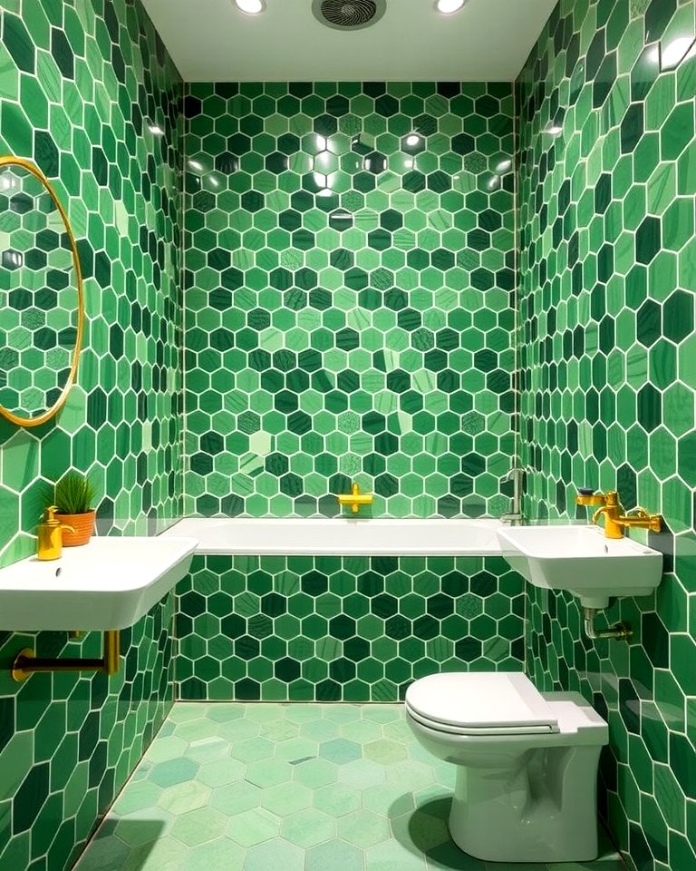 30 Green Tile Bathroom Inspiration Ideas for Bold Spaces