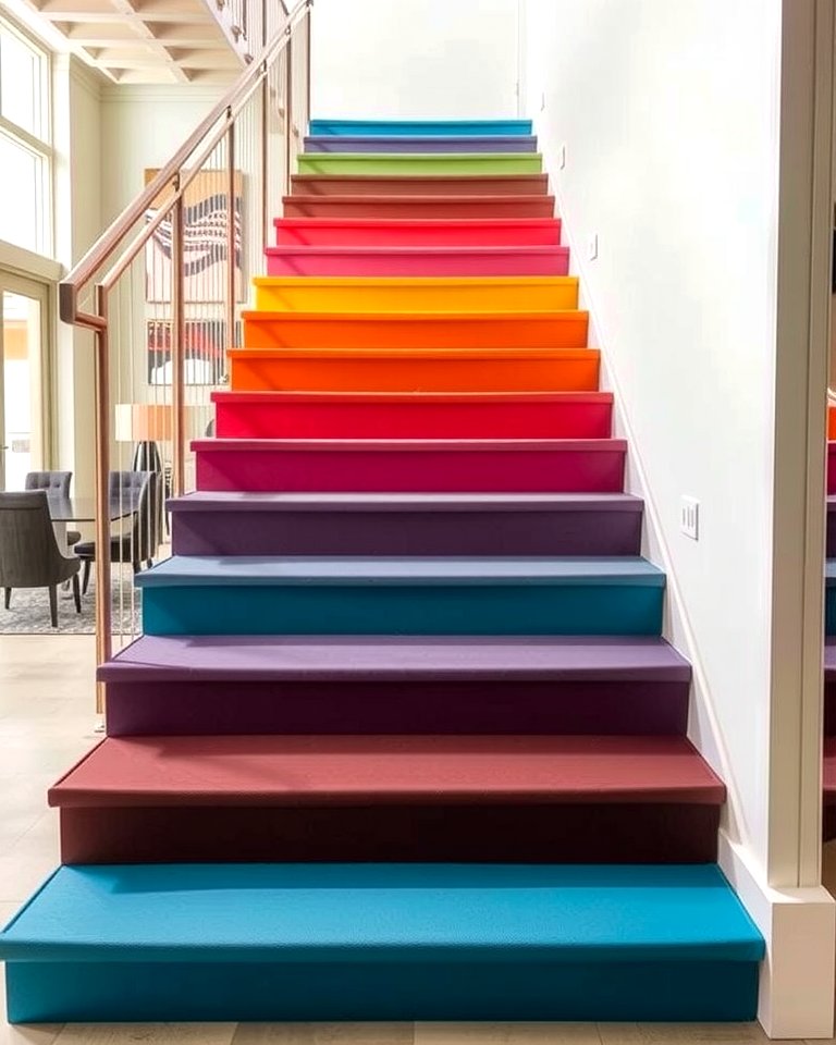 25 Painted Stair Ideas to Transform Your Home