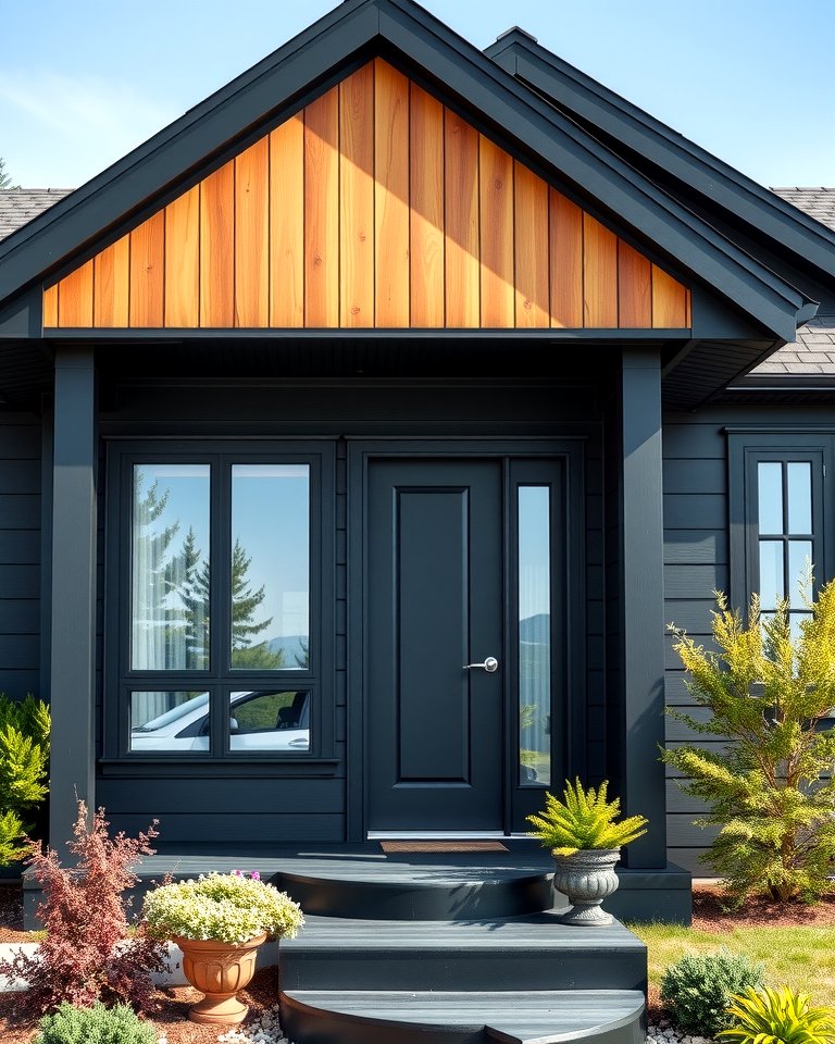 25 Paint Colors for a Modern Black House With Cedar Accents