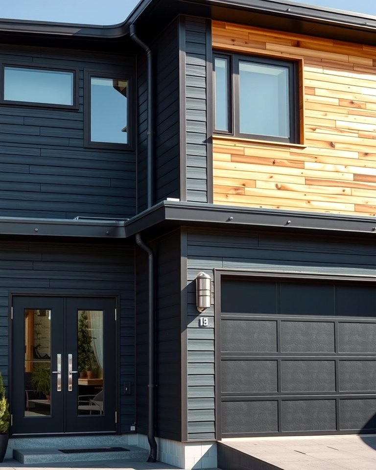 25 Paint Colors for a Modern Black House With Cedar Accents
