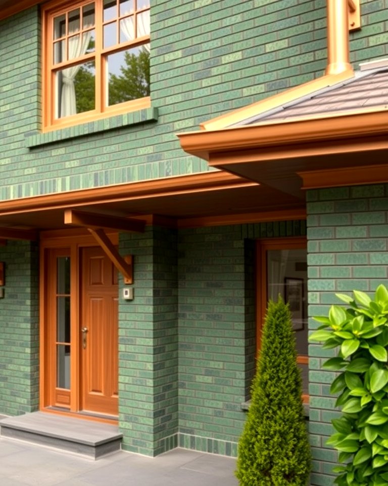30 Green Brick Exterior Home Design Ideas for Modern Houses