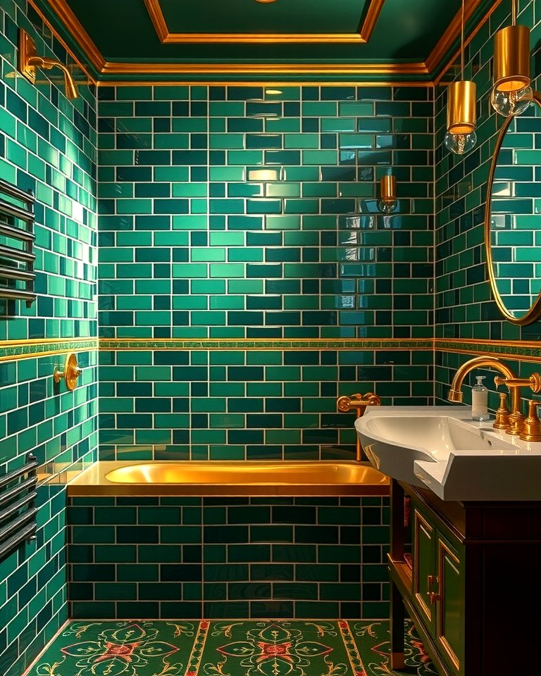 30 Green Tile Bathroom Inspiration Ideas for Bold Spaces