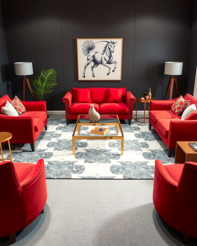25 Red and Grey Living Room Ideas for a Modern Touch
