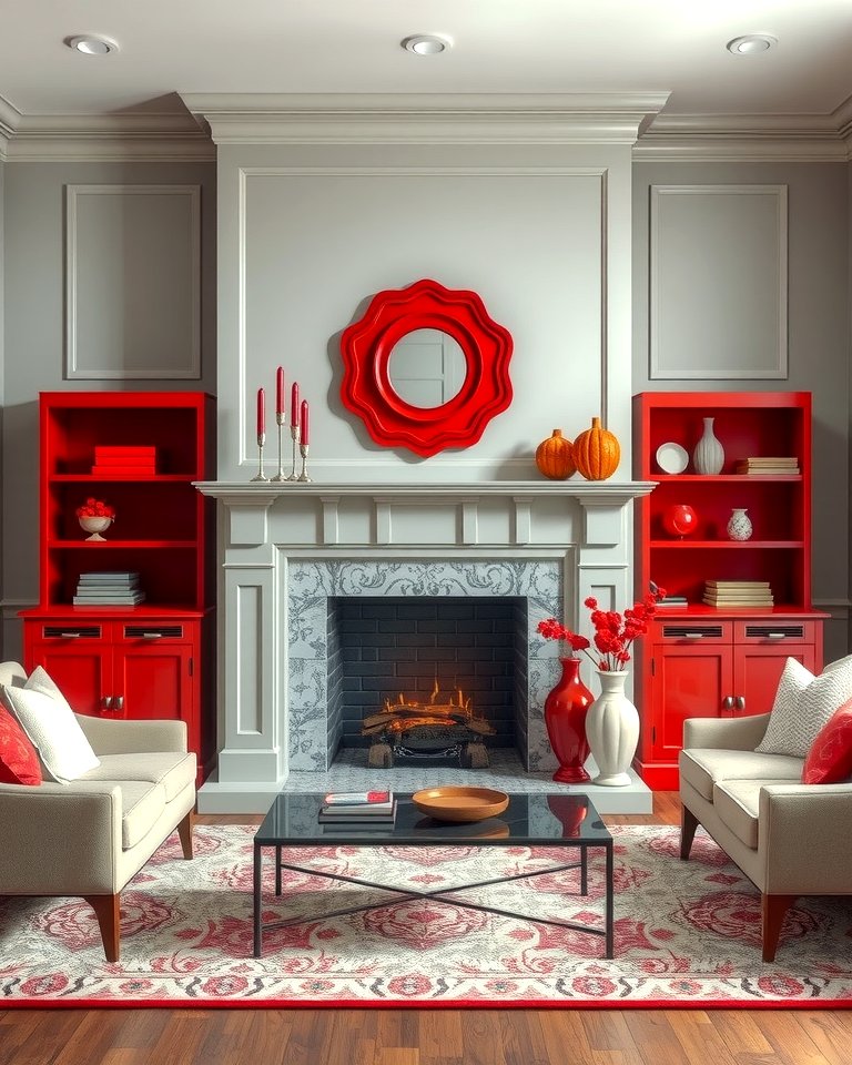 25 Red and Grey Living Room Ideas for a Modern Touch