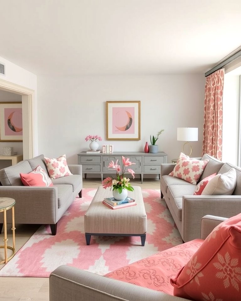 25 Pink and Grey Living Room Ideas for a Chic Space