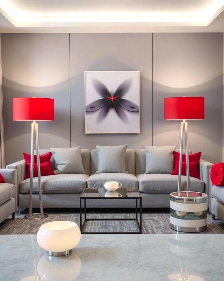 25 Red and Grey Living Room Ideas for a Modern Touch
