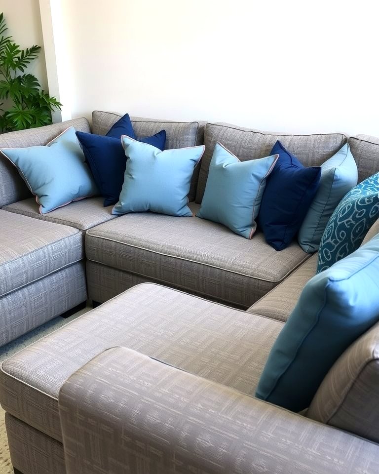 30 Soothing Blue & Grey Living Room Designs for Relaxing Spaces
