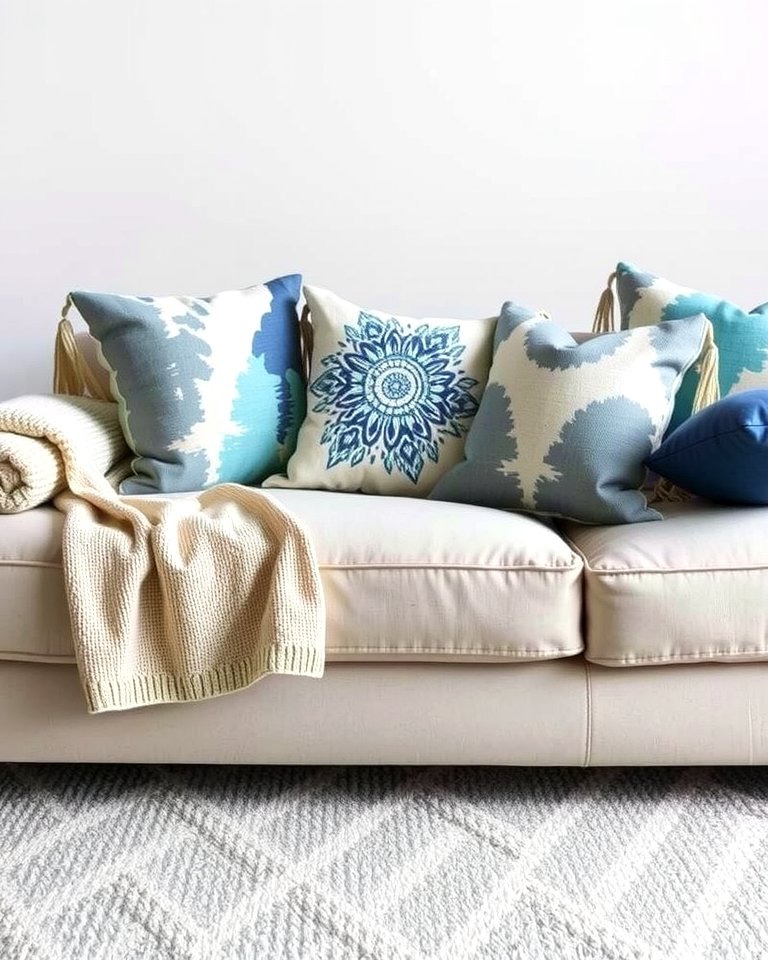30 Soothing Blue & Grey Living Room Designs for Relaxing Spaces