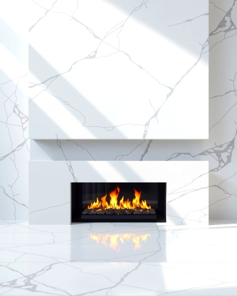 25 Quartz Fireplace Surround Ideas for a Sleek Look