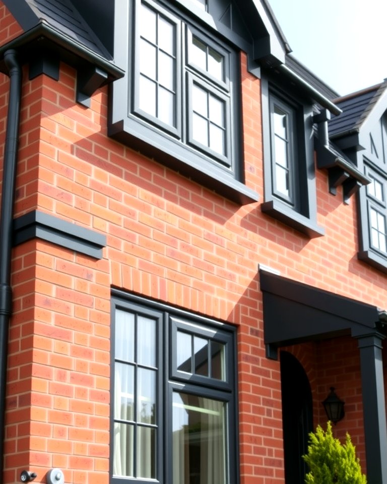 25 Red Brick House with Black Trim Design Ideas