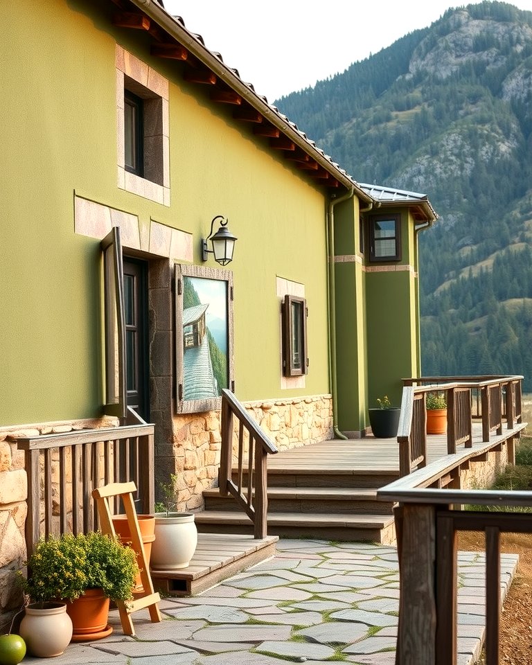 25 Olive Green House Exterior Ideas for a Fresh and Natural Look