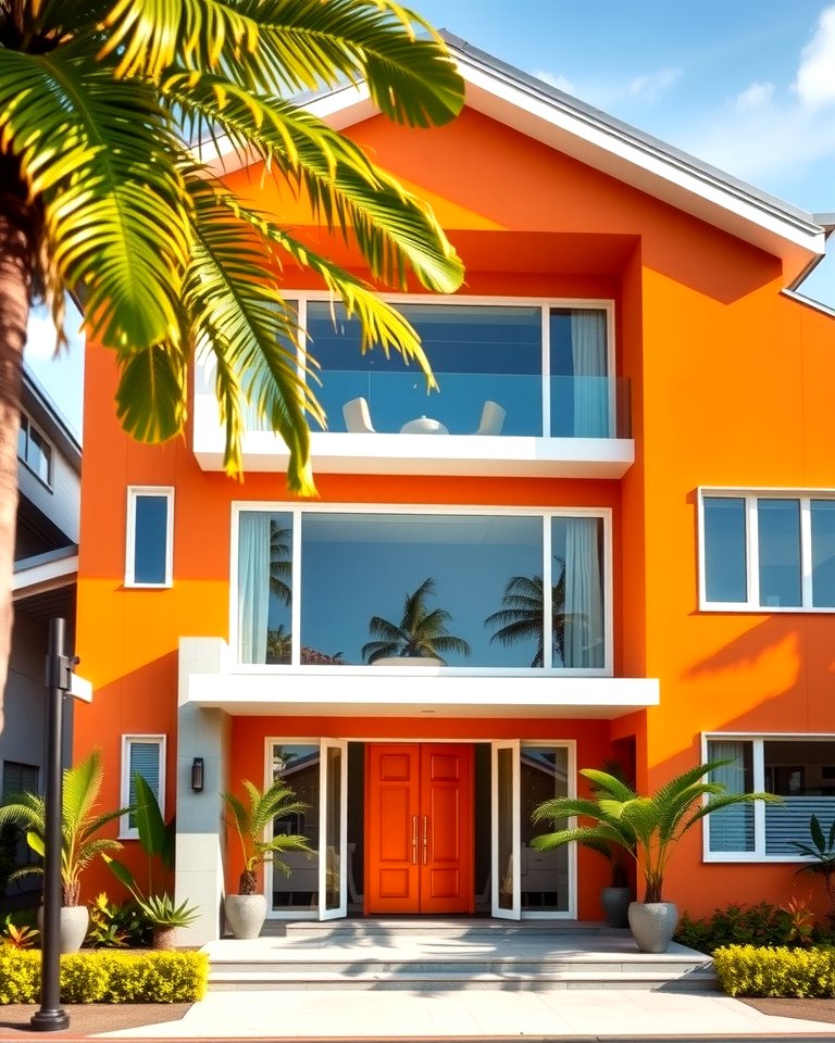 25 Orange House Exterior Ideas for a Bold Look