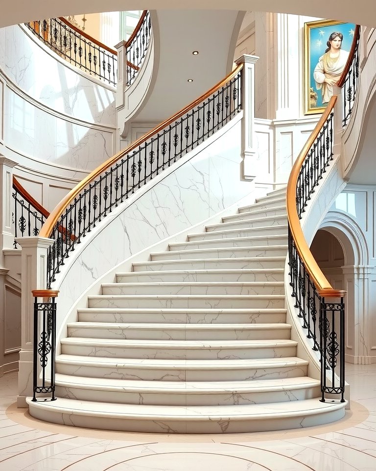 30 Elegant Curved Staircase Designs to Elevate Your Home's Style