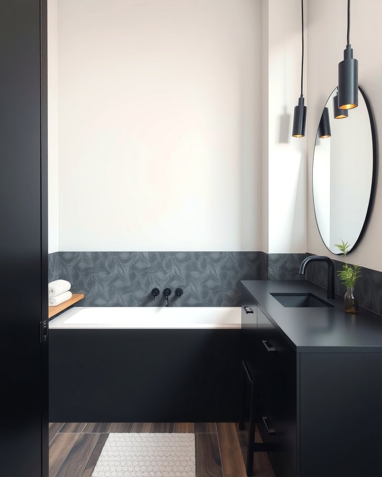 30 Bathrooms with Black Countertops for Modern Elegance