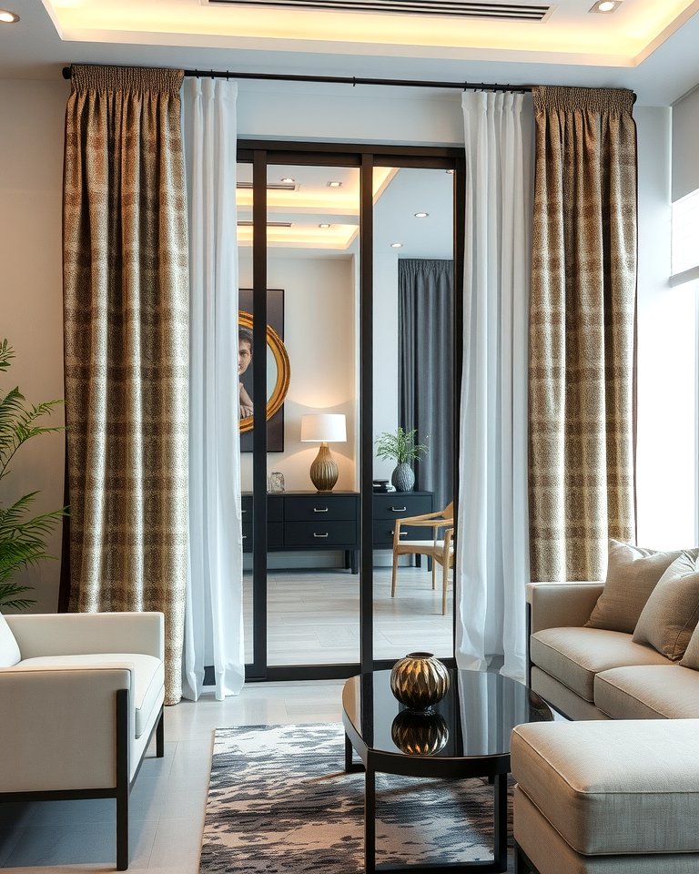 25 Sliding Door Curtain Ideas for Privacy and Style