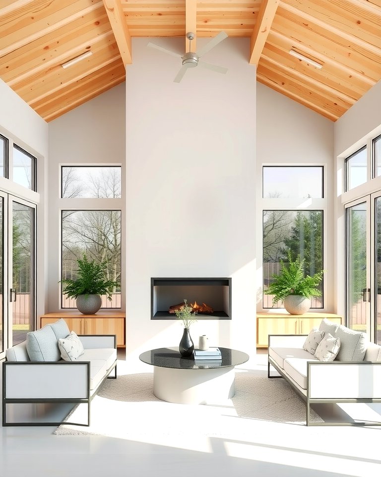 25 Sunroom With Fireplace Ideas for Cozy Gatherings