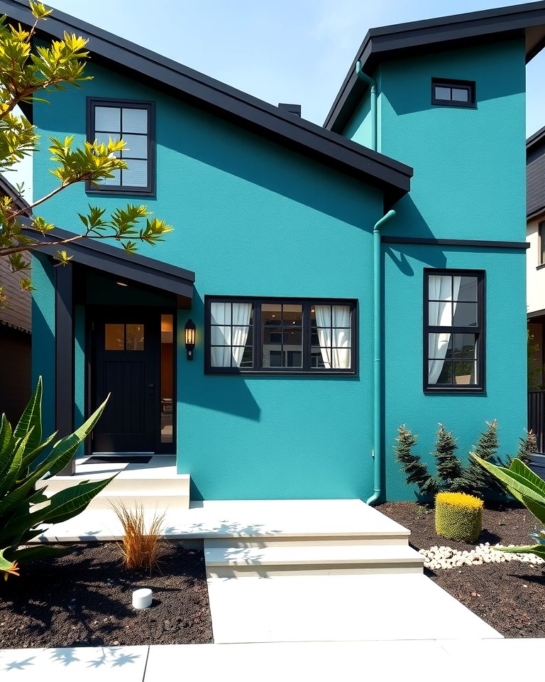 25 Teal House Exterior Ideas for a Bold and Beautiful Look