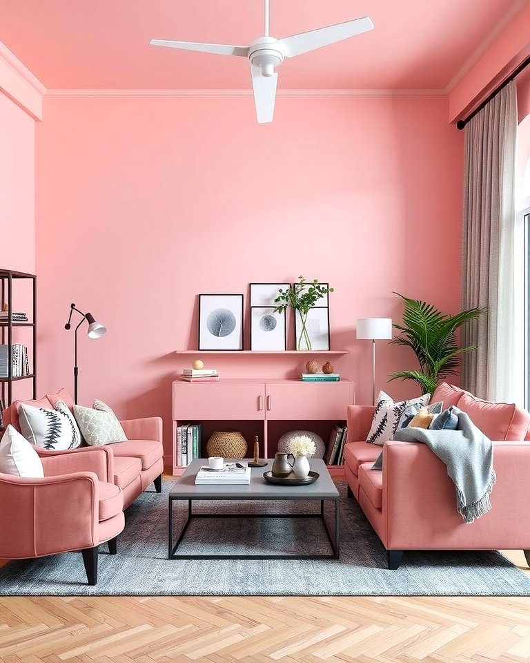 25 Pink and Grey Living Room Ideas for a Chic Space