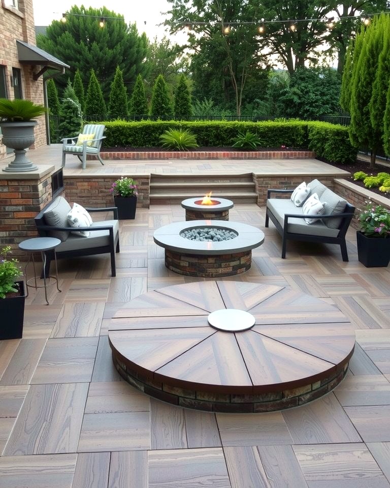 25 Stamped Concrete Patio With Fire Pit Ideas